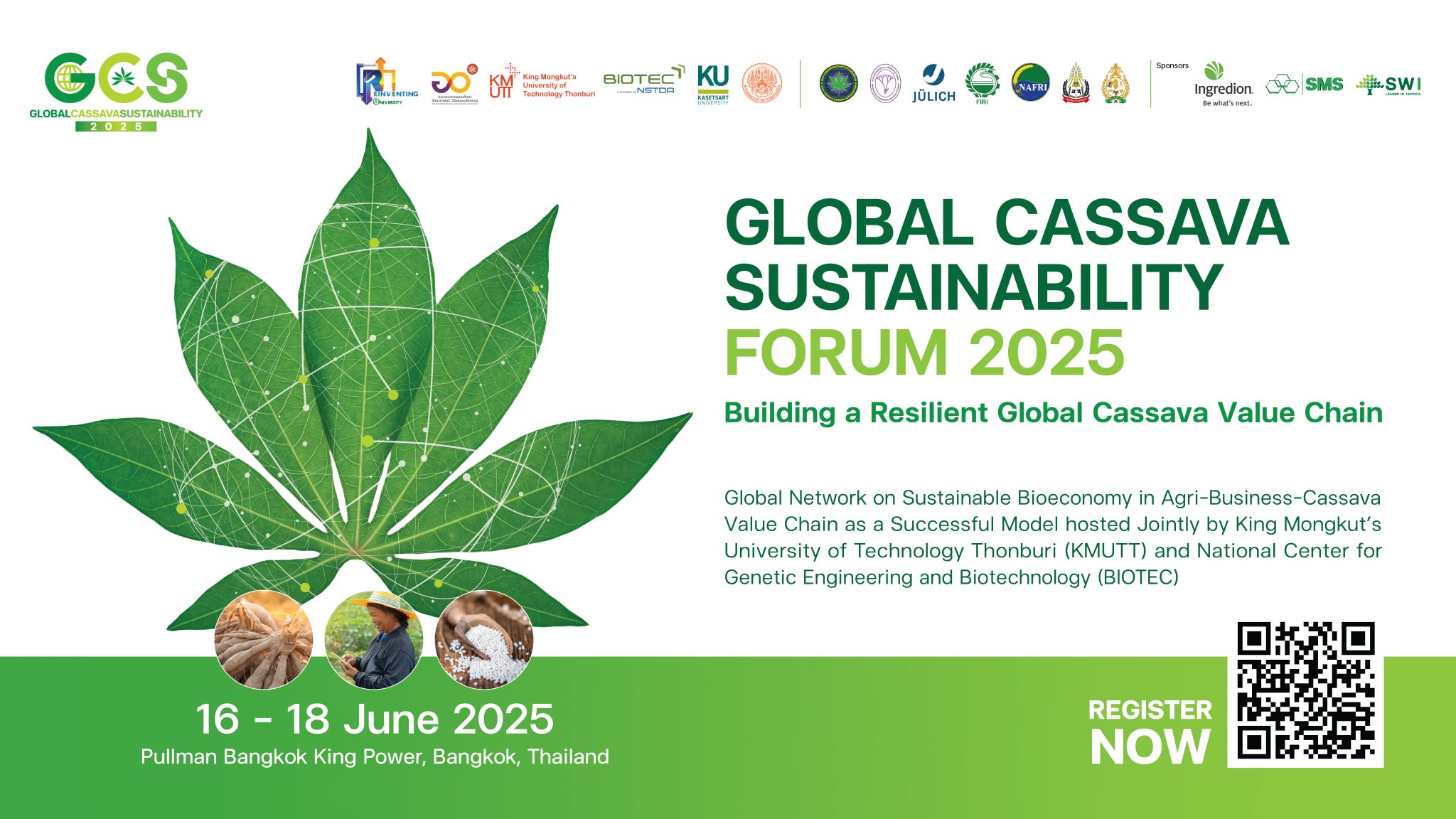 ขอเชิญลงทะเบียนเข้าร่วมงานและรับฟังการประชุม “Global Cassava Sustainability Forum 2025 – RIPO KMUTT